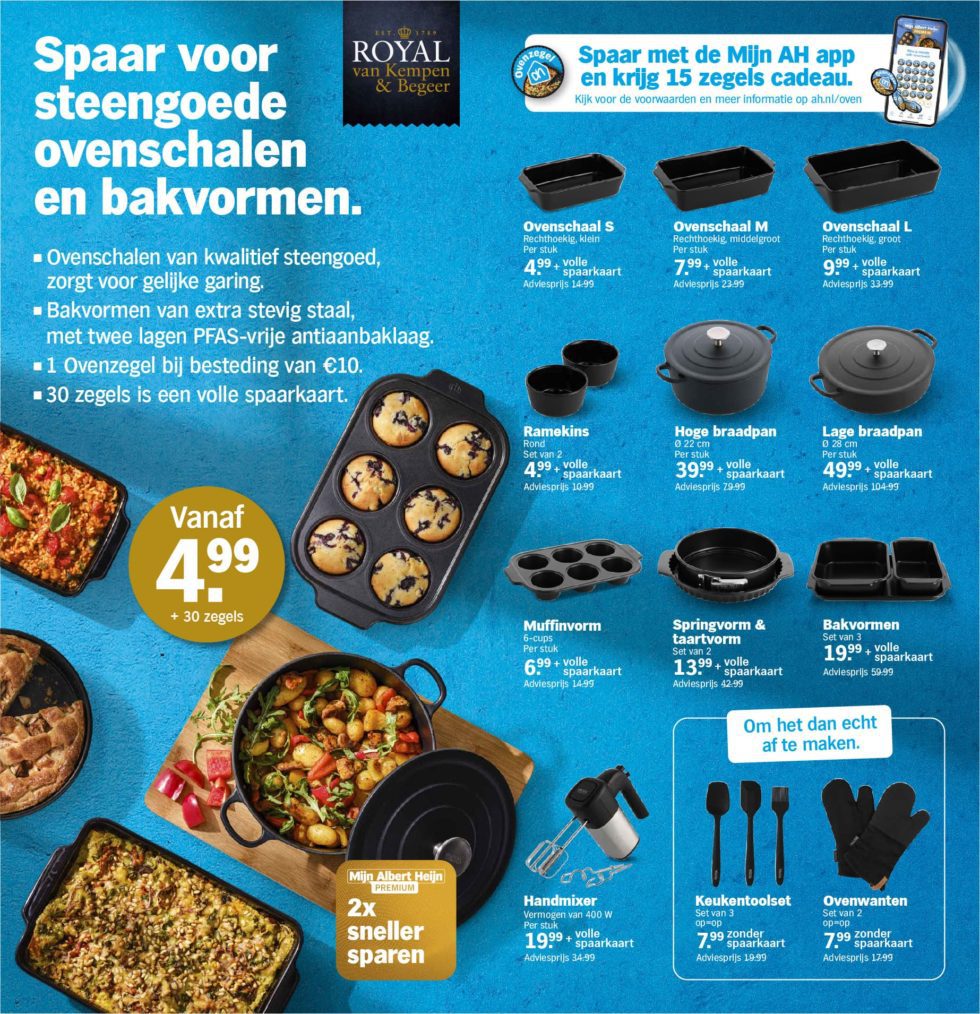 Spaar voor steengoede ovenschalen en bakvormen | Albert Heijn Dokkum